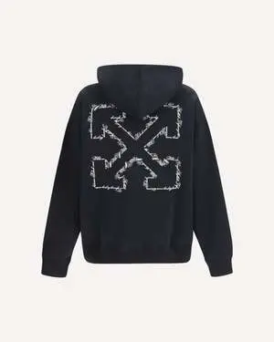 Off-White Script Arrow Diagonal Skate Hoodie - Black