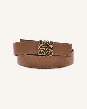 Loewe Anagram Reversible Belt - Brown