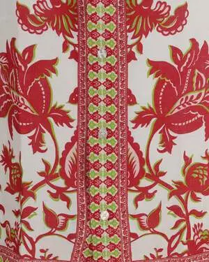 Etro Linen Hirt With Floral Print And Hort Leeve
