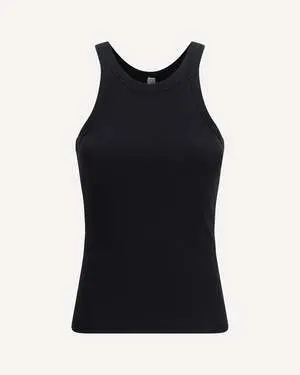 TOTEME Ribbed Cotton Tank Top - Black