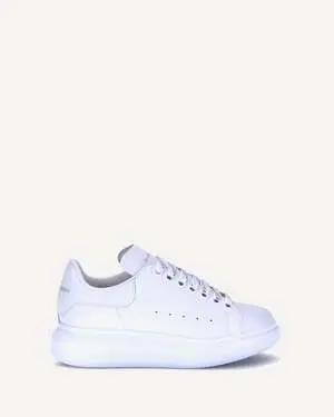 Alexander McQueen Leather Platform Sneakers - White