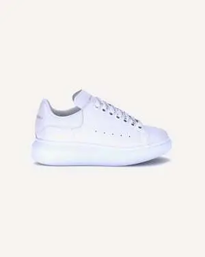 Alexander McQueen Leather Platform Sneakers - White