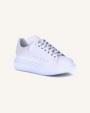Alexander McQueen Leather Platform Sneakers - White