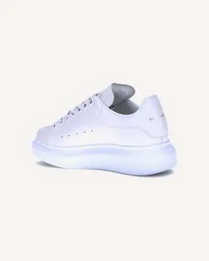 Alexander McQueen Leather Platform Sneakers - White