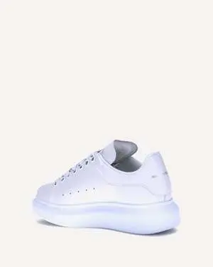 Alexander McQueen Leather Platform Sneakers - White