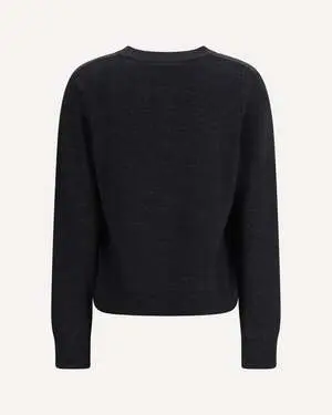 GANNI Crochet Appliqué Merino Wool Sweater