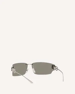 Balenciaga Rimless Square Sunglasses - Silver
