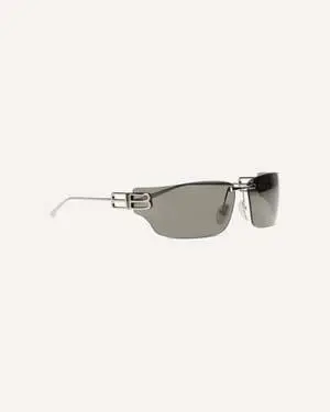 Balenciaga Rimless Square Sunglasses - Silver