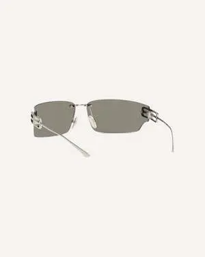 Balenciaga Rimless Square Sunglasses - Silver