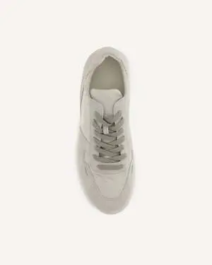 Rick Owens Fabric And Leather Lace-up Sneakers