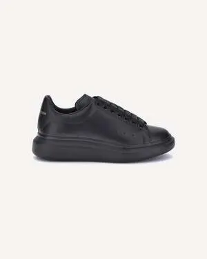 Alexander McQueen Leather Sneakers With Platform Sole - Black