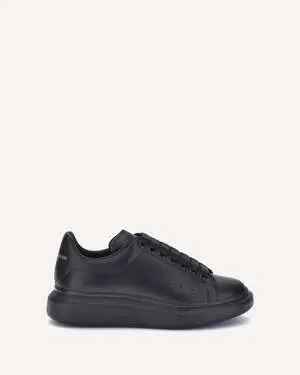 Alexander McQueen Leather Sneakers With Platform Sole - Black