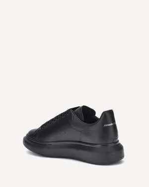 Alexander McQueen Leather Sneakers With Platform Sole - Black