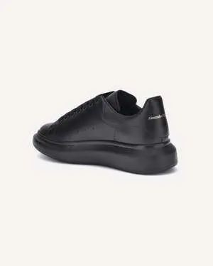 Alexander McQueen Leather Sneakers With Platform Sole - Black