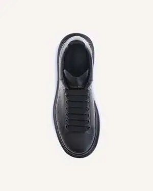 Alexander McQueen Leather Sneakers With Platform Sole - Black