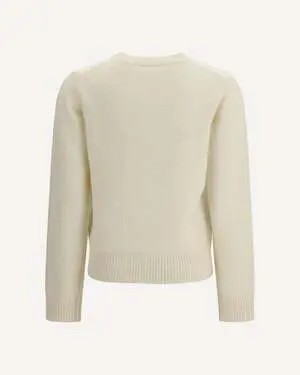 GANNI Crewneck Sweater With Raspberry Print