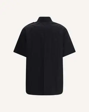 Prada Short-sleeve Poplin Shirt With Classic Collar