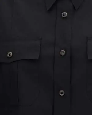 Prada Short-sleeve Poplin Shirt With Classic Collar