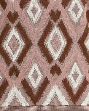 PIACENZA CASHMERE 1733 Short Sleeve Crewneck Sweater With Geometric Print