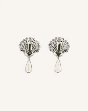 Alessandra Rich Crystal Embellished Drop Earrings
