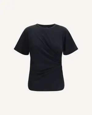 Pinko Draped Mary T-shirt With Gold Appliqu
