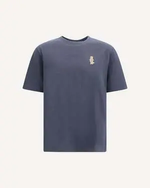 Maison Kitsuné T-shirt In Organic Cotton With Dressed Fox Application Ale