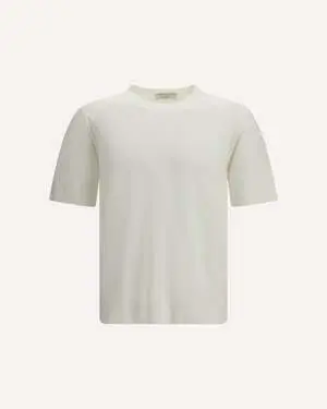 PIACENZA CASHMERE 1733 Short Sleeve Crewneck Sweater - Blue