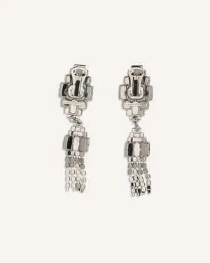 Alessandra Rich Crystal Embellished Drop Earrings