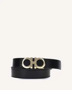 FERRAGAMO Gancini Belt - Black