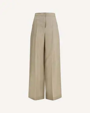 PIANOFORTE- MAX MARA Pianoforte Max Mara Silk Pants - Beige