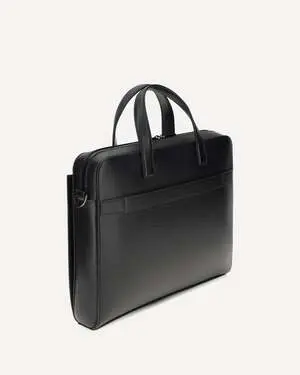 FERRAGAMO Gancini Business Handbag - Black
