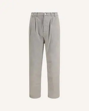 Brunello Cucinelli Stretch Canvas Tailored Pleated Pants - Beige