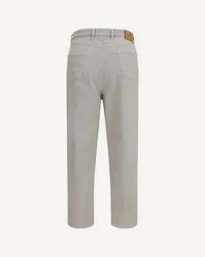 Brunello Cucinelli Stretch Canvas Tailored Pleated Pants