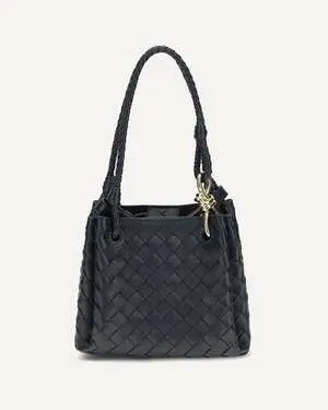 Bottega Veneta Small Parachute Shoulder Bag - Black