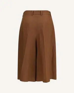 LARDINI Straight-leg Bermuda Shorts With Pleats In Twill
