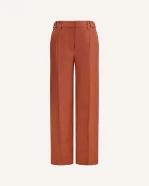 Brunello Cucinelli Wide-leg Linen Pants With Elastic Waistband