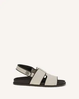 Dolce & Gabbana Fabric And Leather Sandals