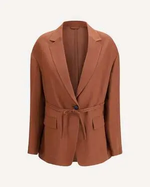 Brunello Cucinelli Monili-embellished Belted Blazer