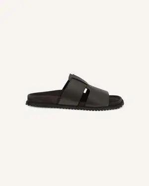 Dolce & Gabbana Leather Slide Sandals