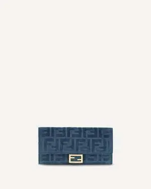 Fendi Ff Denim Clutch Bag