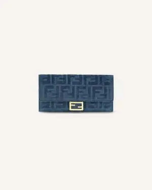 Fendi Ff Denim Clutch Bag