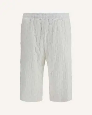 Gcds Shorts With All-over Monogram - White