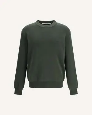 GOLDEN GOOSE Ribbed Knit Crewneck Sweater - Green