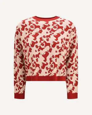 Max Mara Jacquard Viscose Crewneck Sweater