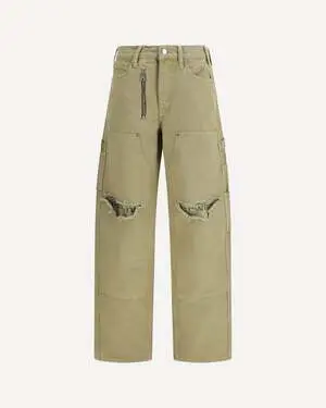 Alexander Wang Zip Carpenter Pants With Distressed Details
