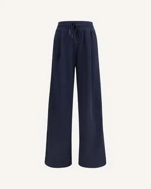 Max Mara Perdoni Cotton Jersey Wide Leg Pants