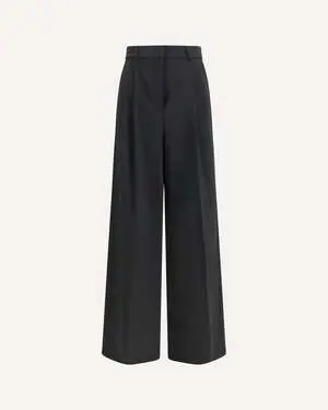 Max Mara Wide-leg Pleated Gabardine Trousers