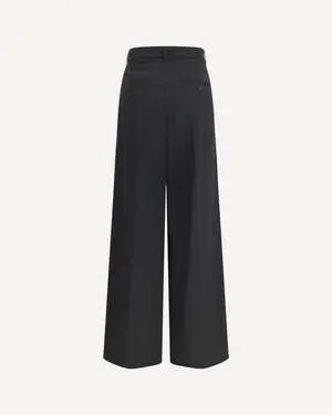 Max Mara Wide-leg Pleated Gabardine Trousers