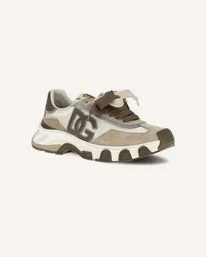 Dolce & Gabbana Leather And Mesh Sneakers