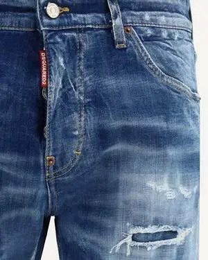 Dsquared2 Teddy Slim Fit Jeans With Distressed Details - Blue